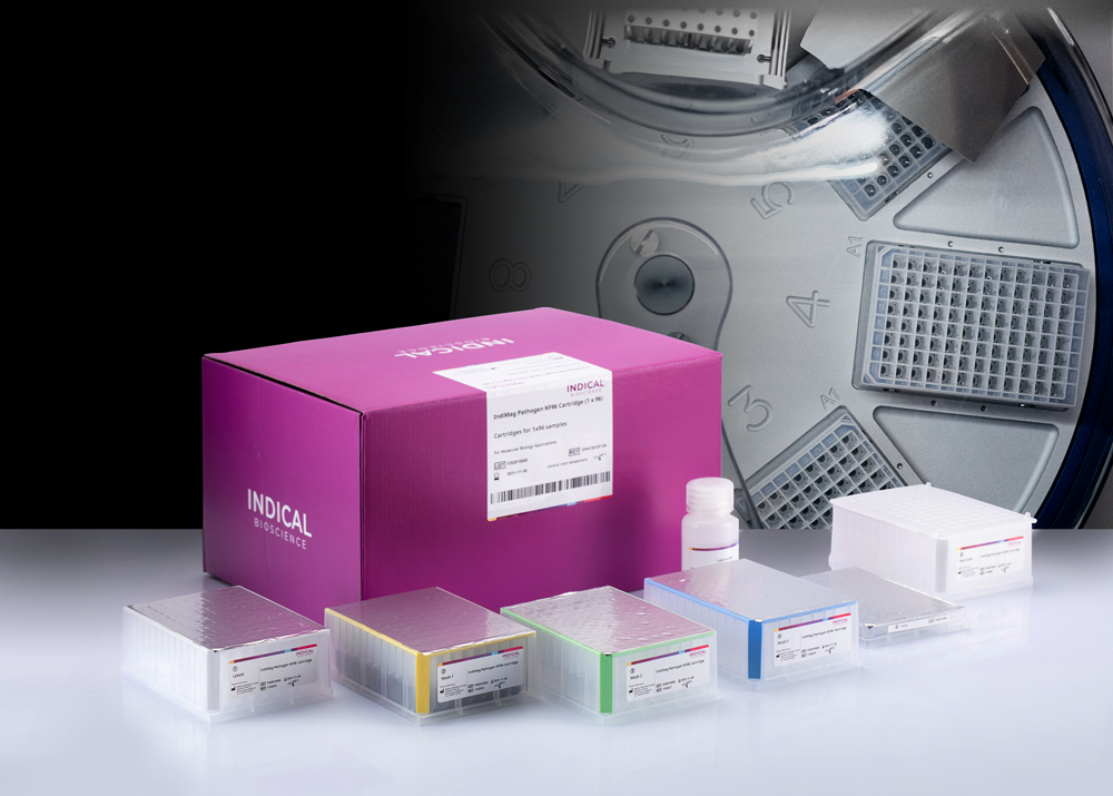 INDICAL BIOSCIENCE | IndiMag Pathogen KF96 Cartridge (1x96 samples ...